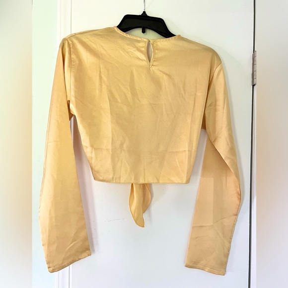 Missguided | Tops | Missguided Petite Satin Long Sleeve Crop Top | Poshmark